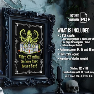 May Cthulhu Devour This House Last - PDF Cross Stitch Pattern ...