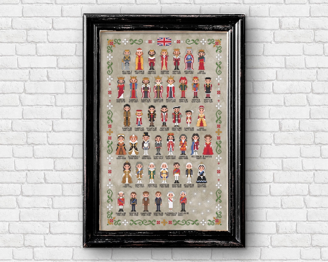Kings and Queens of England and United Kingdom - PDF Cross Stitch ...