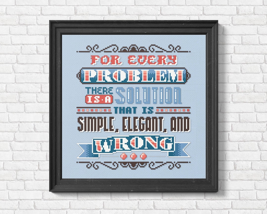 For Every Problem There is a Solution - PDF Cross Stitch Pattern Quote ...