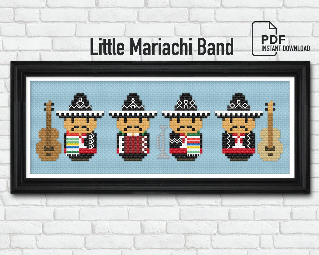 Little Mariachi Band - Cross Stitch Pattern PDF - Etsy
