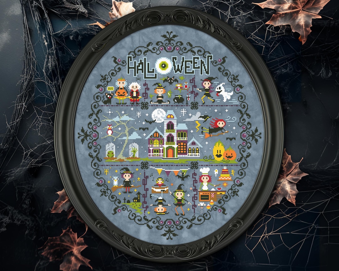 Halloween Whacky Witches in Stitches - PDF Cross Stitch Pattern - Etsy