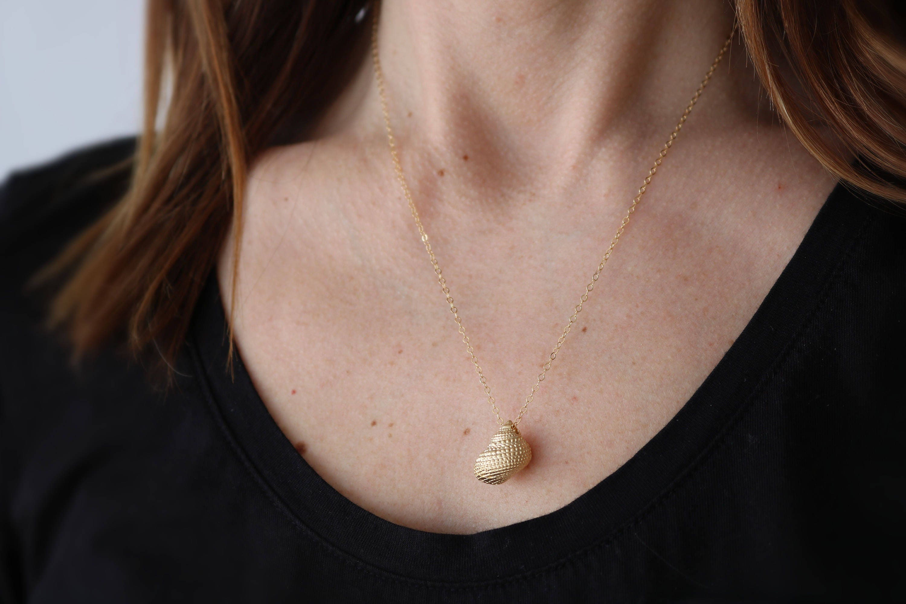 Seashell Necklace Gold Sea Shell Necklace Intricate Shell | Etsy