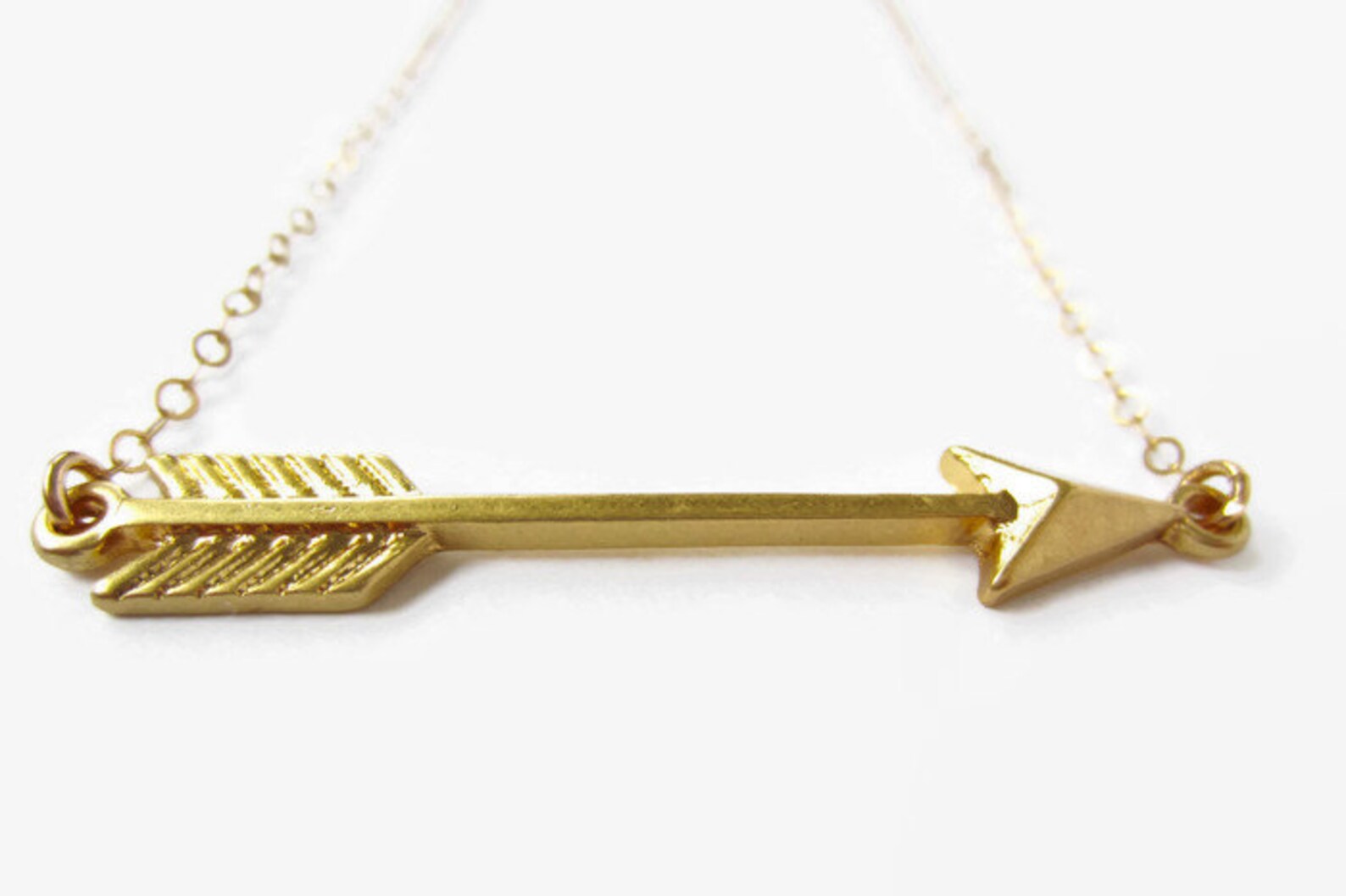 Gold Arrow Necklace, Silver Arrow Jewelry, Bar Necklace, Minimalist ...