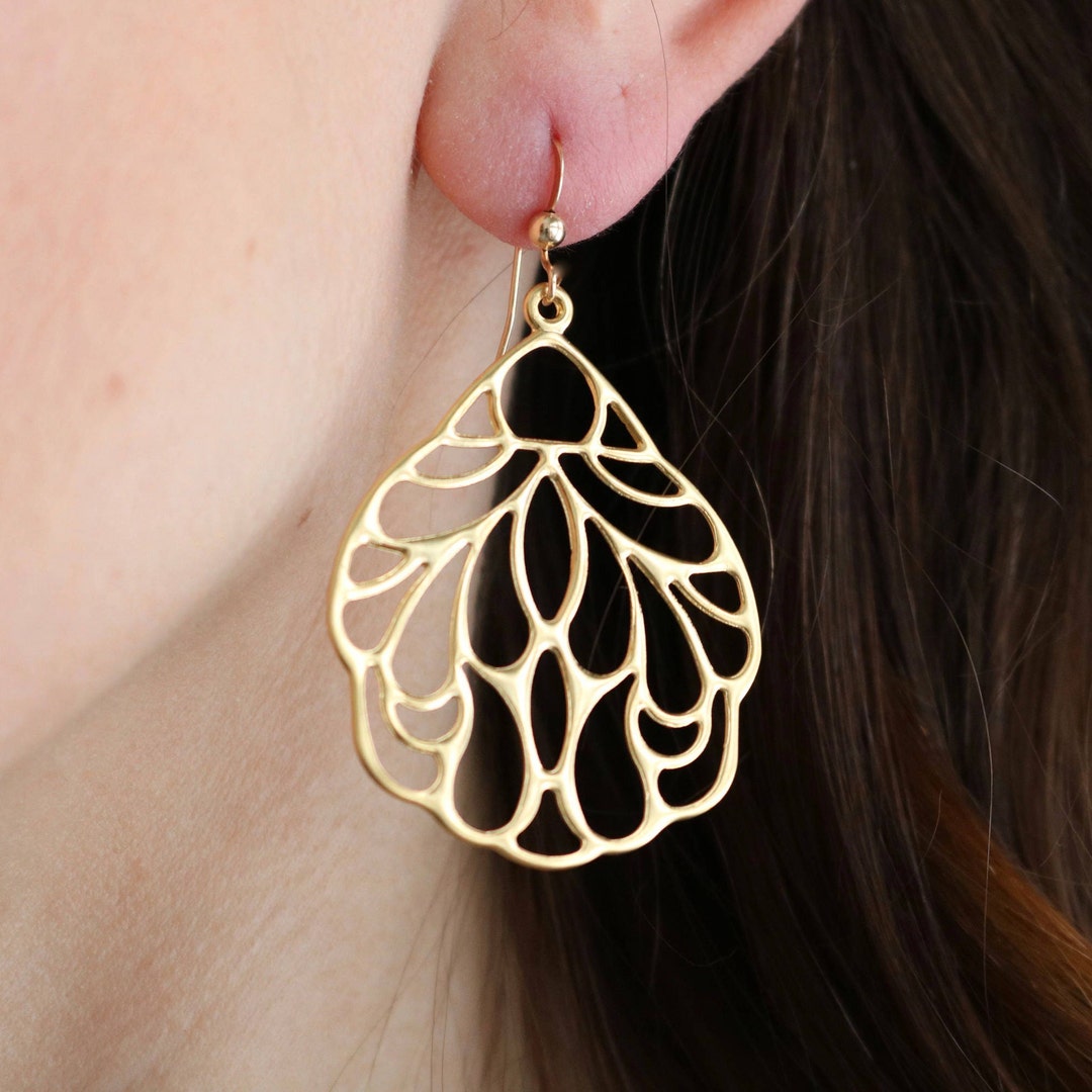 Laser Cut Silver Earrings, Silver Filigree Earrings, Butterfly Insect ...