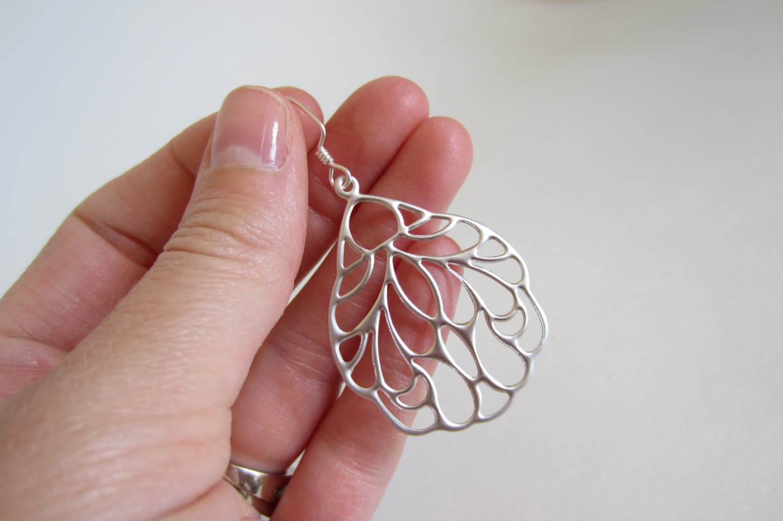 Laser Cut Silver Earrings Silver Filigree Earrings Butterfly | Etsy