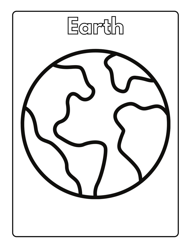 Children's Coloring Book Printable Solar System Planets Coloring Pages ...