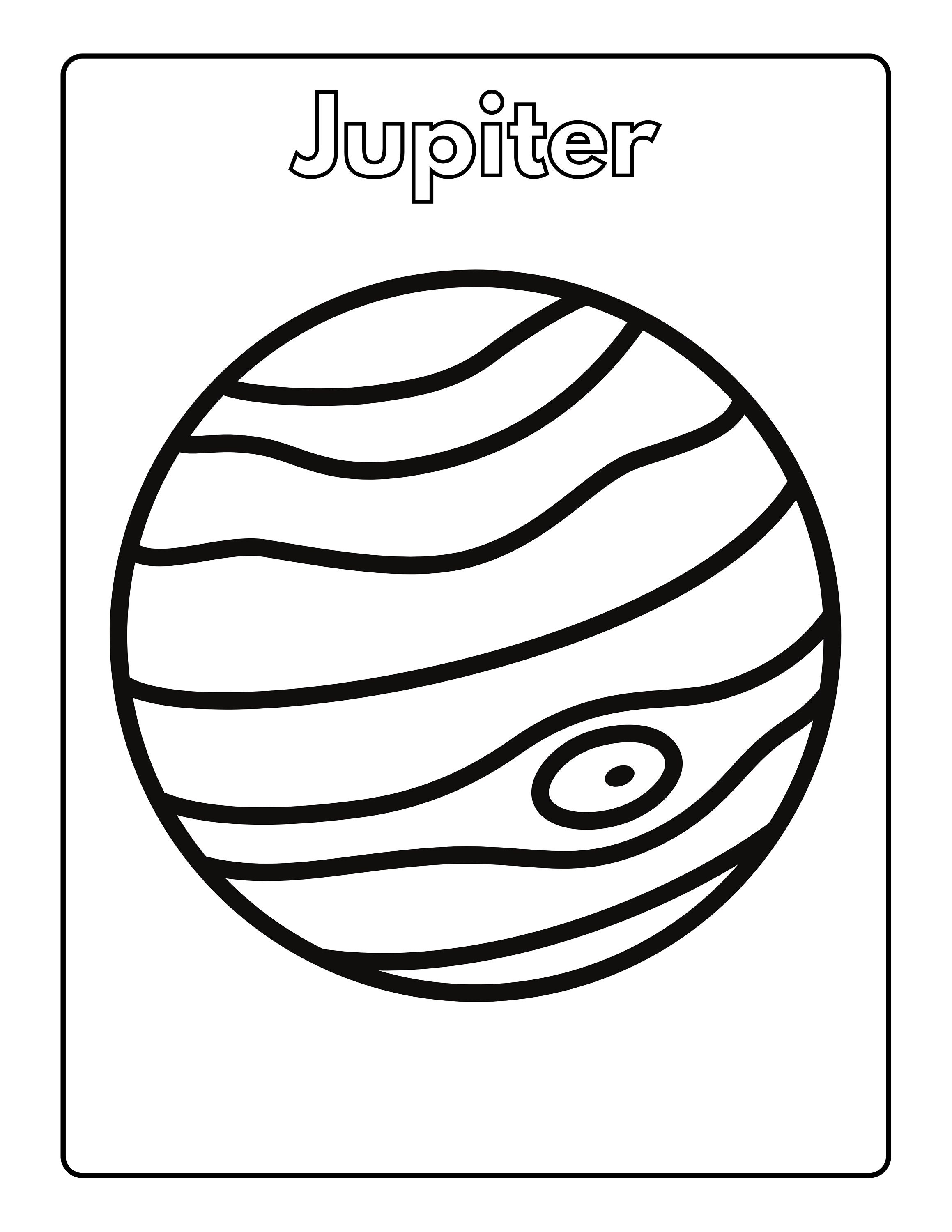 Children's Coloring Book Printable Solar System Planets Coloring Pages ...