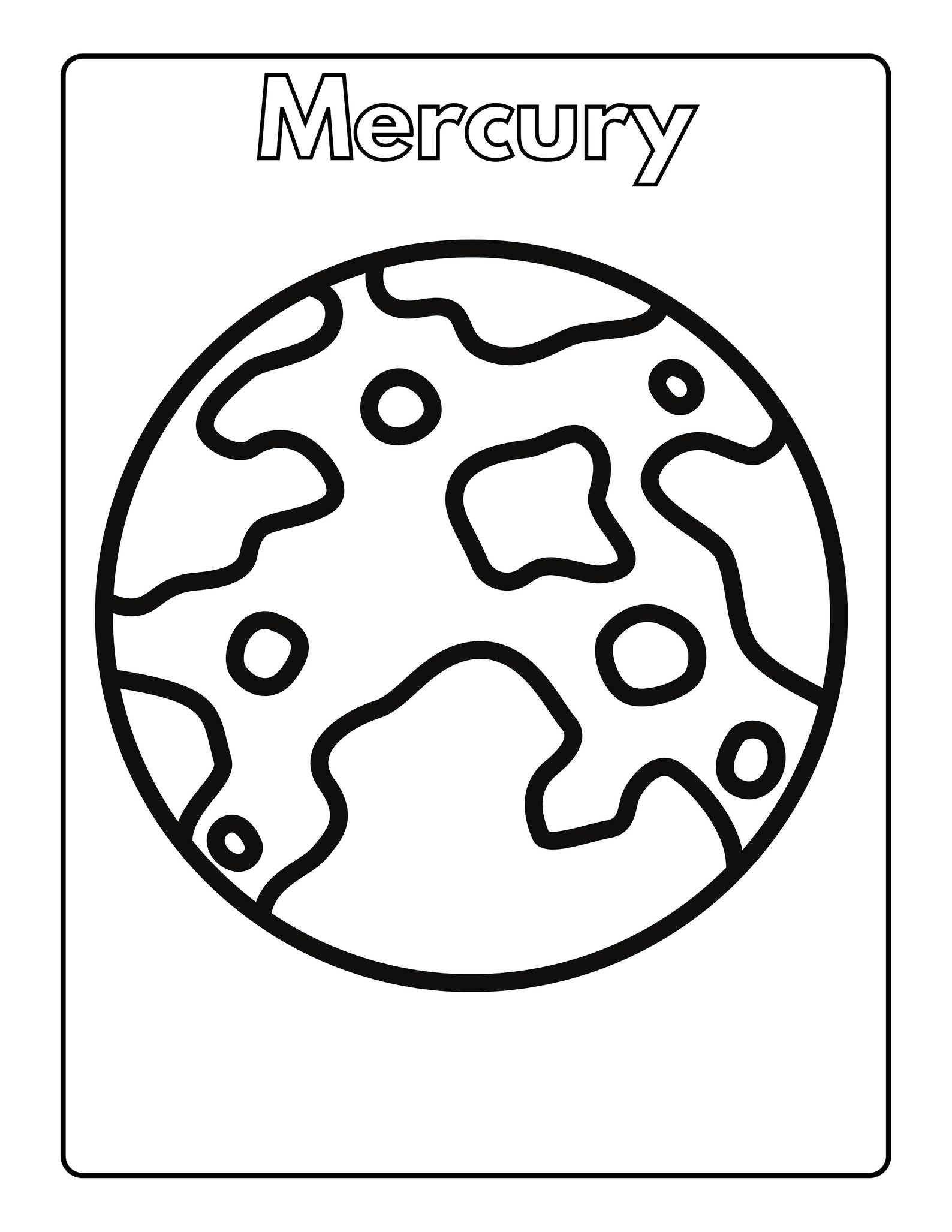 Children's Coloring Book Printable Solar System Planets Coloring Pages ...