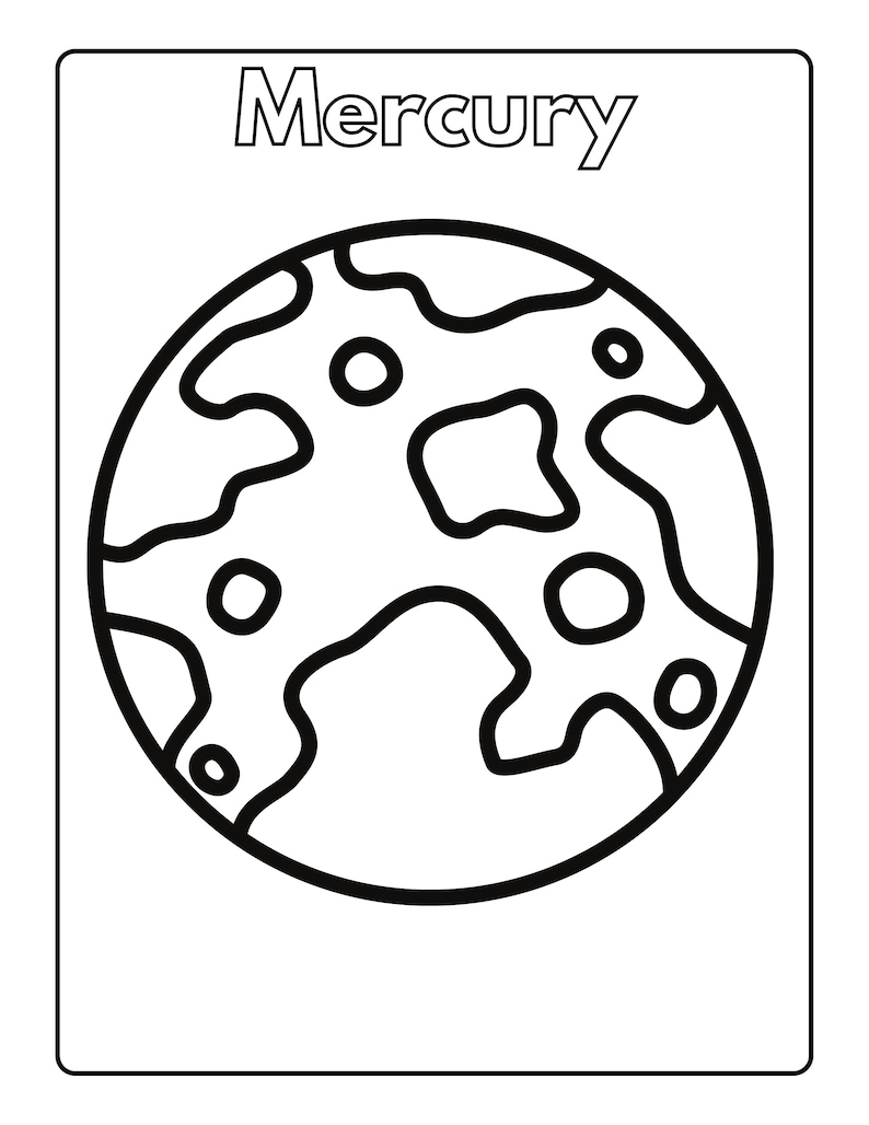 Children's Coloring Book Printable Solar System Planets Coloring Pages ...