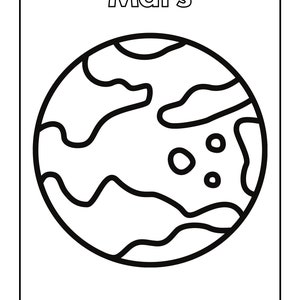 Children's Coloring Book Printable Solar System Planets Coloring Pages ...