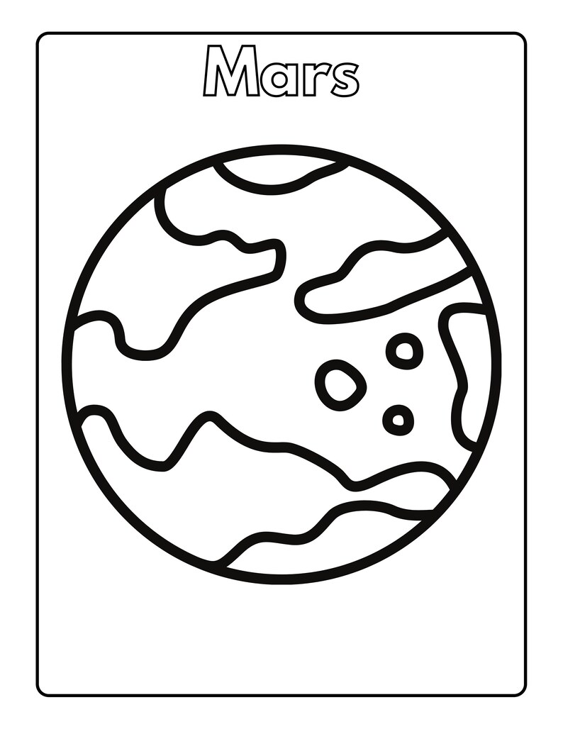 Children's Coloring Book Printable Solar System Planets Coloring Pages ...