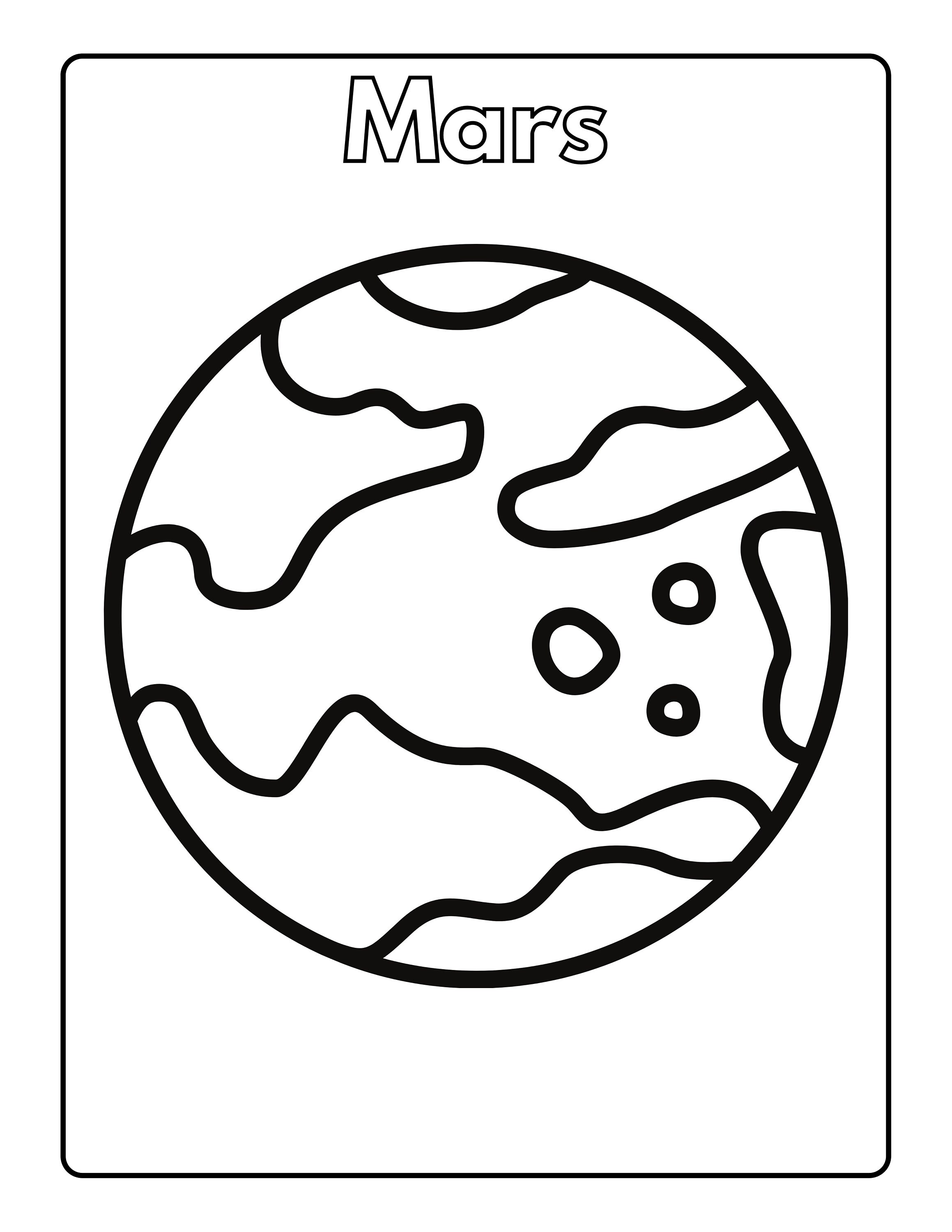 Children's Coloring Book Printable Solar System Planets Coloring Pages ...