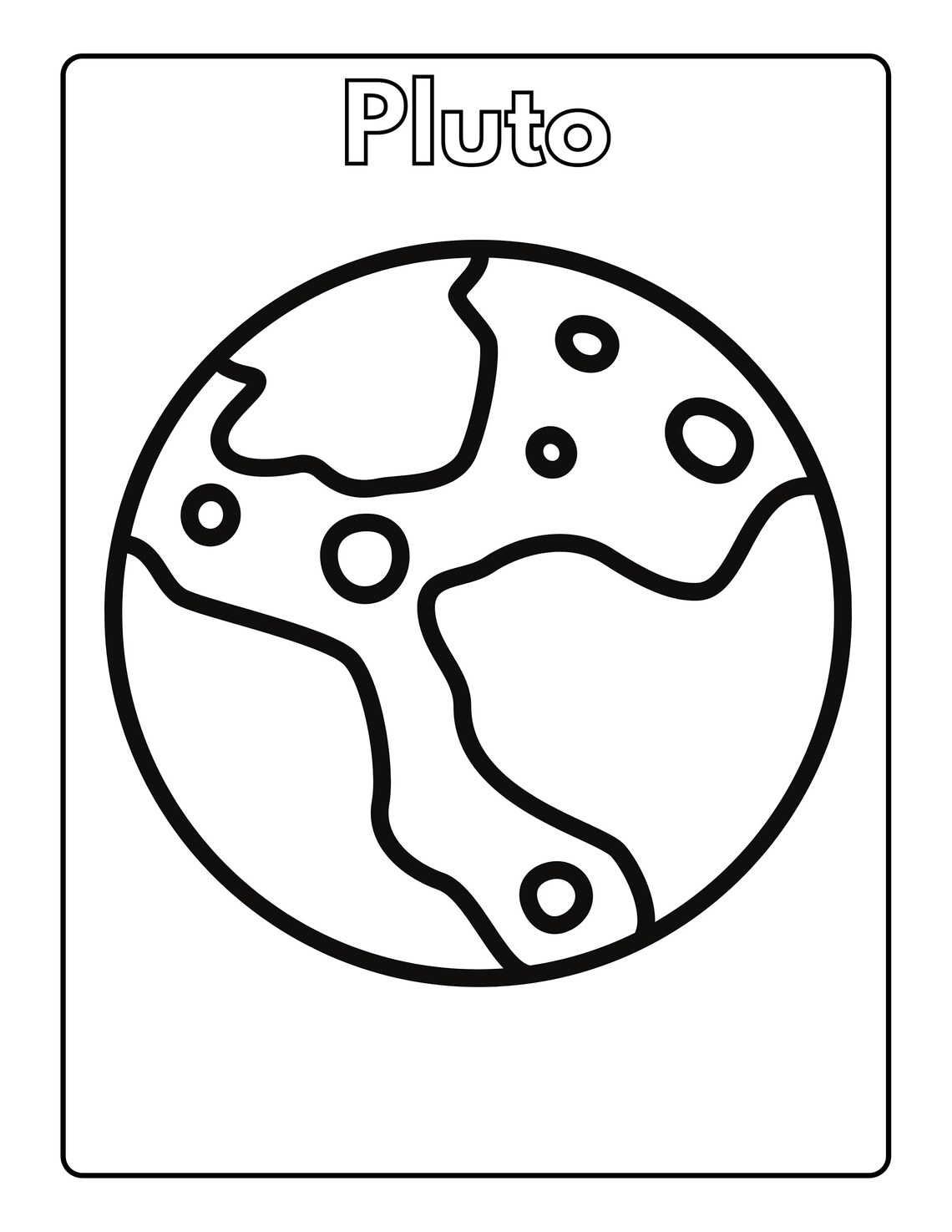 Children's Coloring Book Printable Solar System Planets Coloring Pages ...