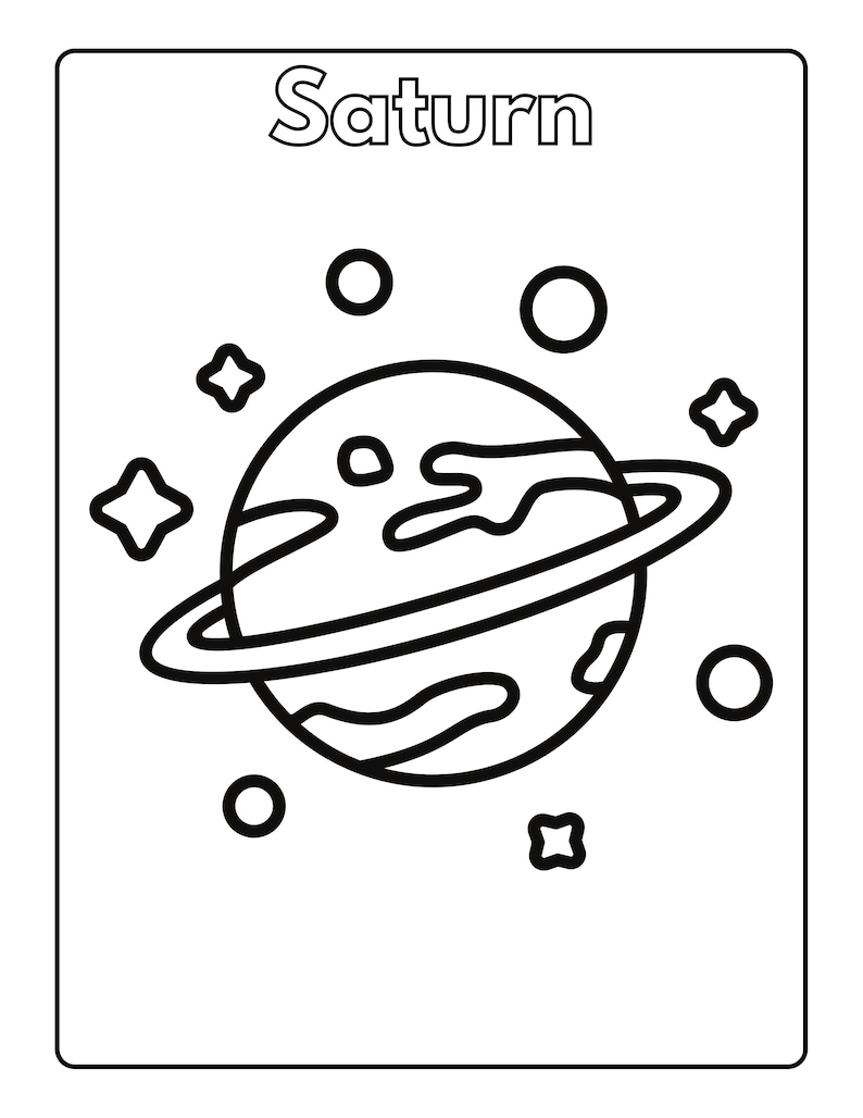 Children's Coloring Book Printable Solar System Planets Coloring Pages ...