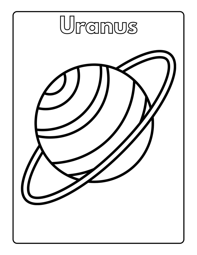 Children's Coloring Book Printable Solar System Planets Coloring Pages ...