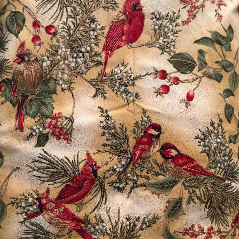 Elegant Cardinals Fabric - Etsy
