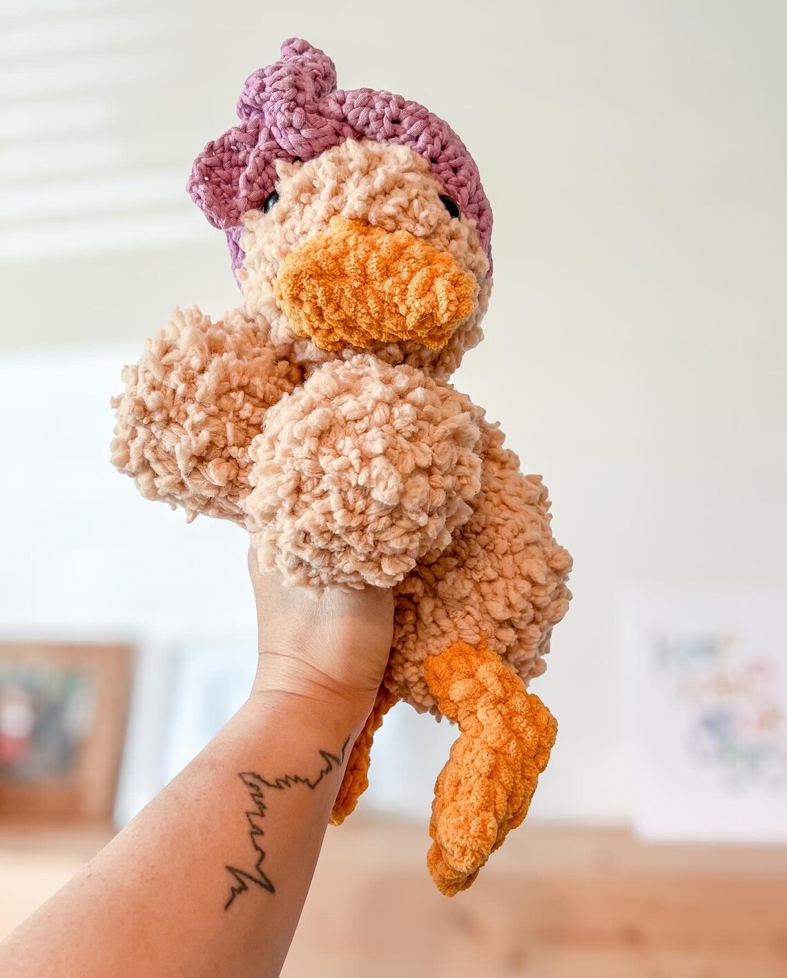 Della Duck | Crochet Duck | Crochet Plushie | Farm Plush | Knotted ...