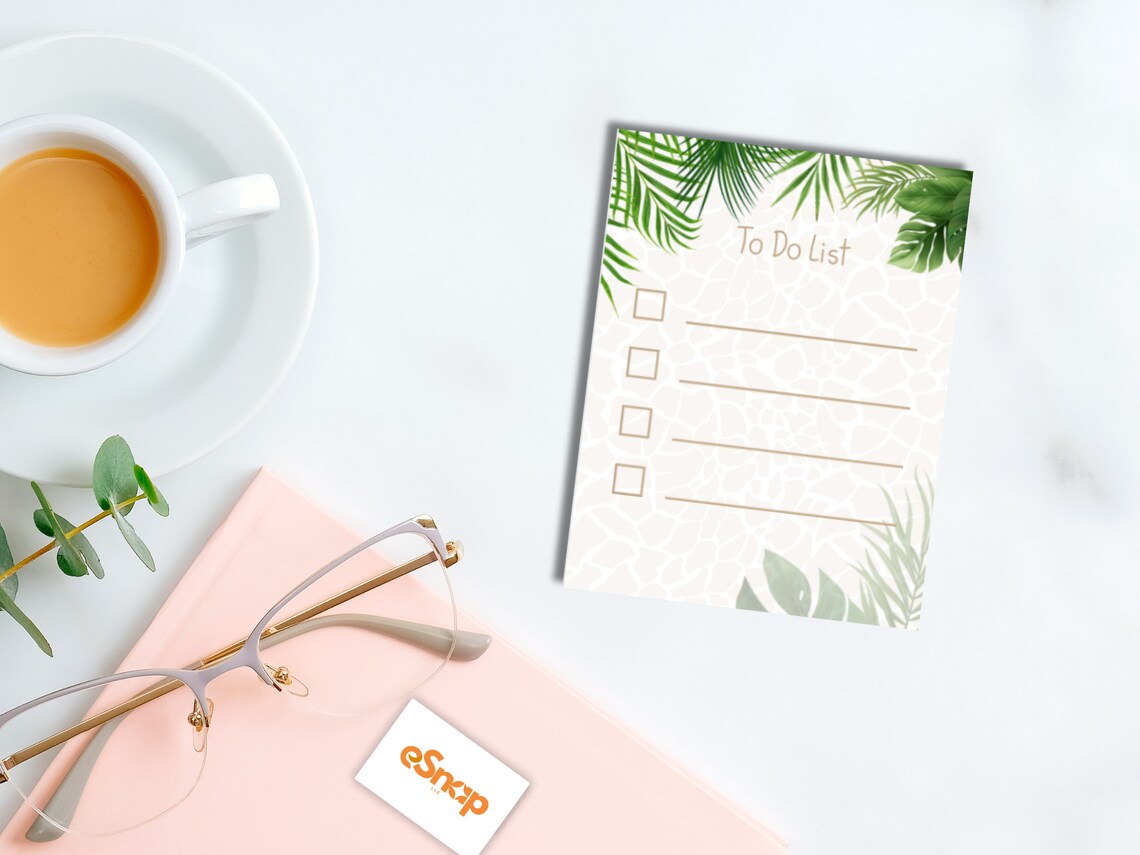 Printable Palm Leaf Jungle Themed Notepad | Instant Digital Download ...