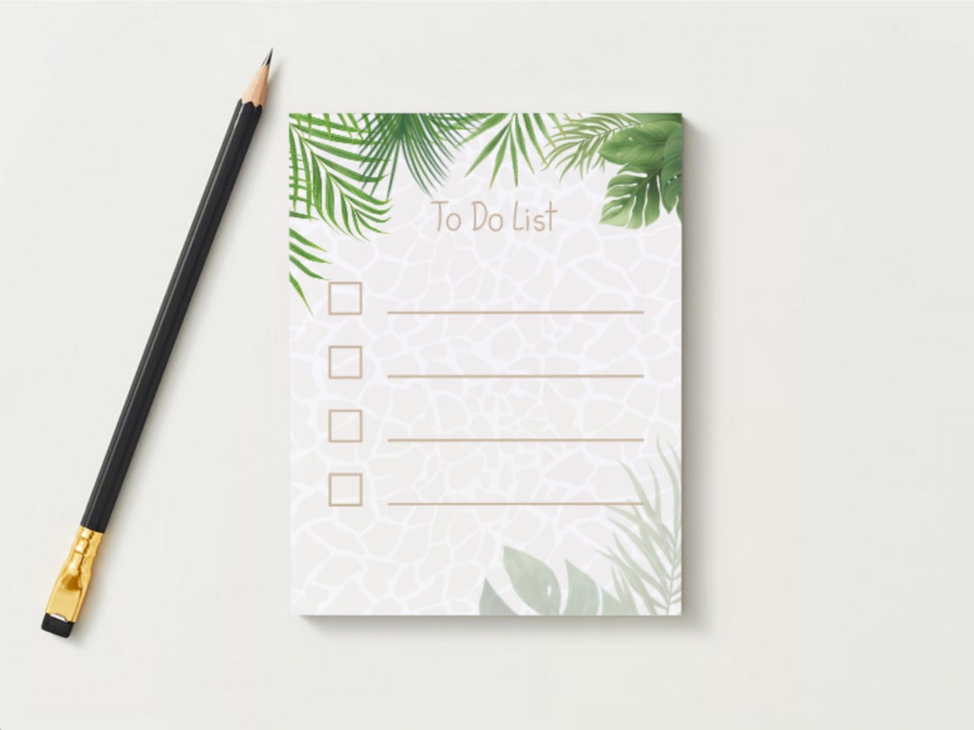 Printable Palm Leaf Jungle Themed Notepad | Instant Digital Download ...