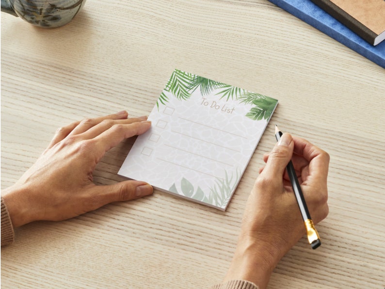 Printable Palm Leaf Jungle Themed Notepad | Instant Digital Download ...