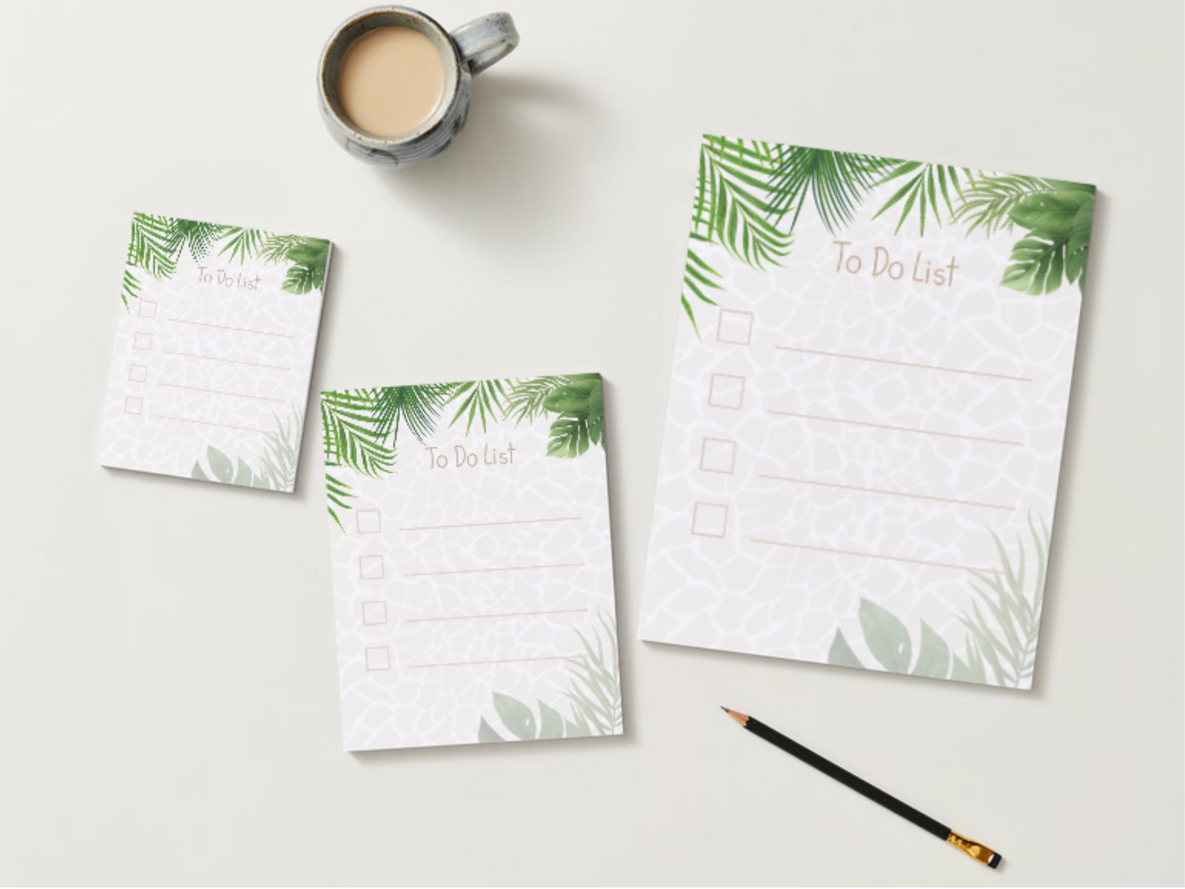 Printable Palm Leaf Jungle Themed Notepad | Instant Digital Download ...