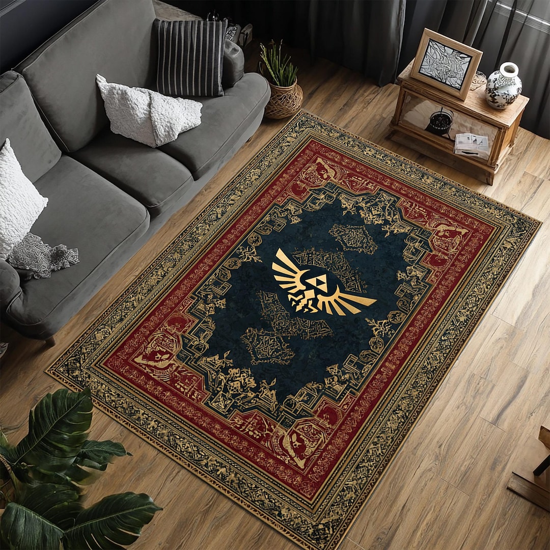 Zelda Rug, Legend of Zelda Rug, Gaming Room Decor, Retro Game Theme ...