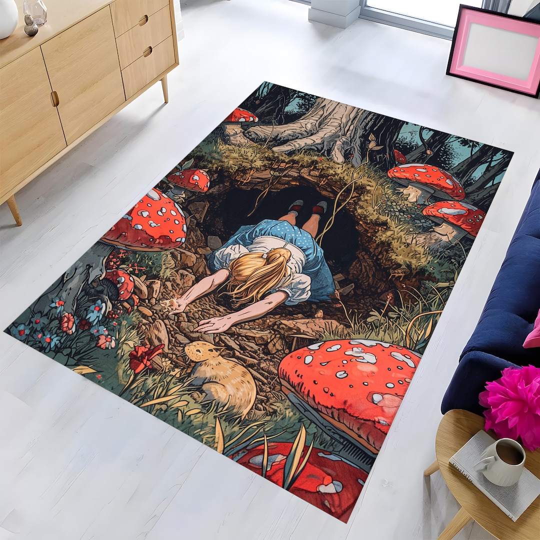 Birds Eye Wiev Alice in Wonderland Rug,alice in Wonderland Rug,chıld ...
