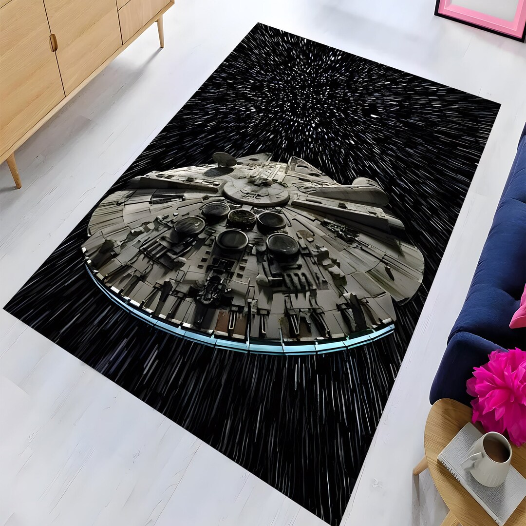 Starwars Rug,millenium Falcon Rug,millenium Falcon Shaped,vintage ...