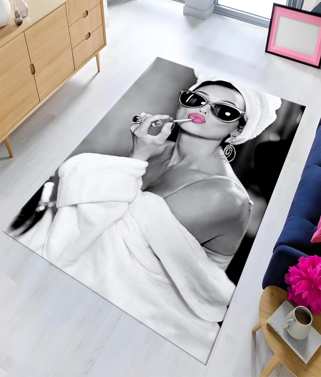 Audrey Hepburn Rug,audrey Hepburn Makeup Rug,audrey Poster Printed Rug ...