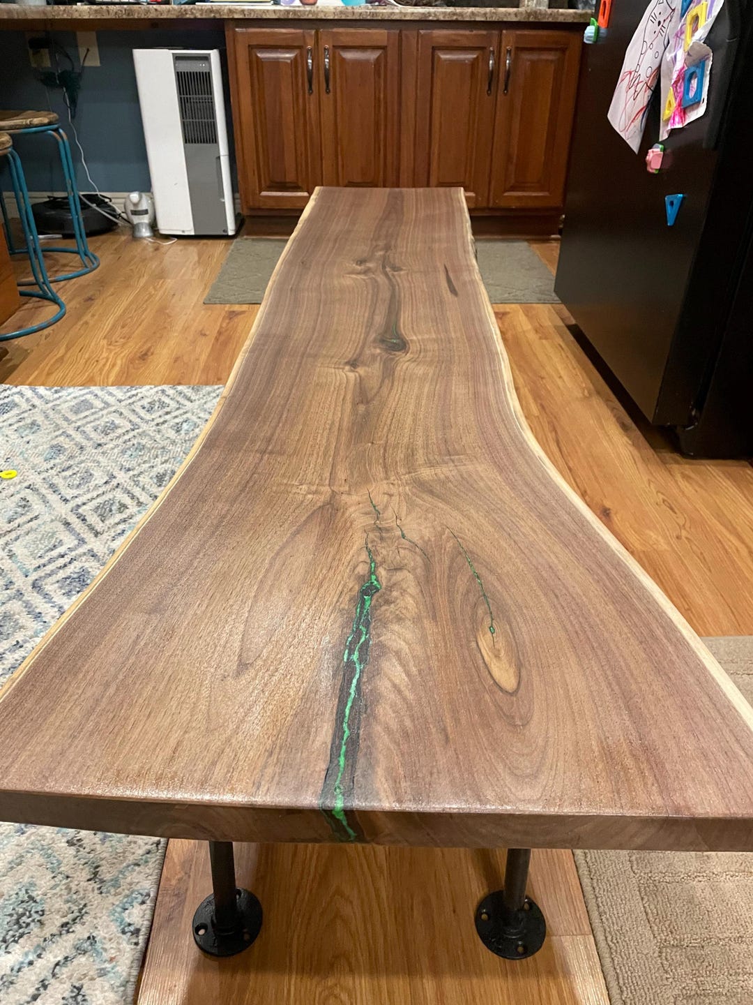 Uniquely Designed Rustic Benches and Stools With Epoxy Finishes ...