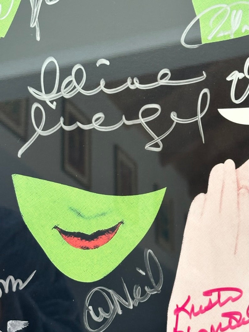 Wicked 2003 Original Broadway Cast Signed Poster REDUCED Moving and ...