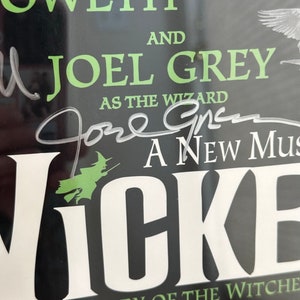 Wicked 2003 Original Broadway Cast Signed Poster REDUCED Moving and ...