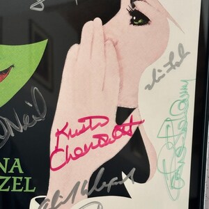 Wicked 2003 Original Broadway Cast Signed Poster REDUCED Moving and ...