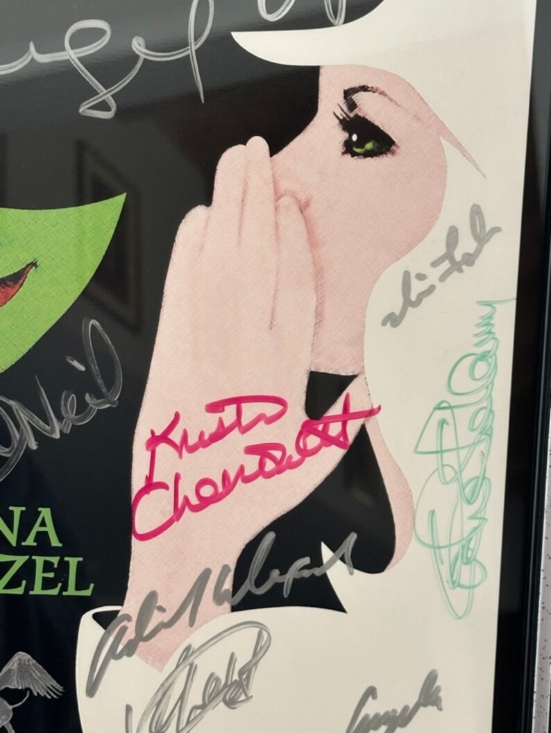 Wicked 2003 Original Broadway Cast Signed Poster REDUCED Moving and ...