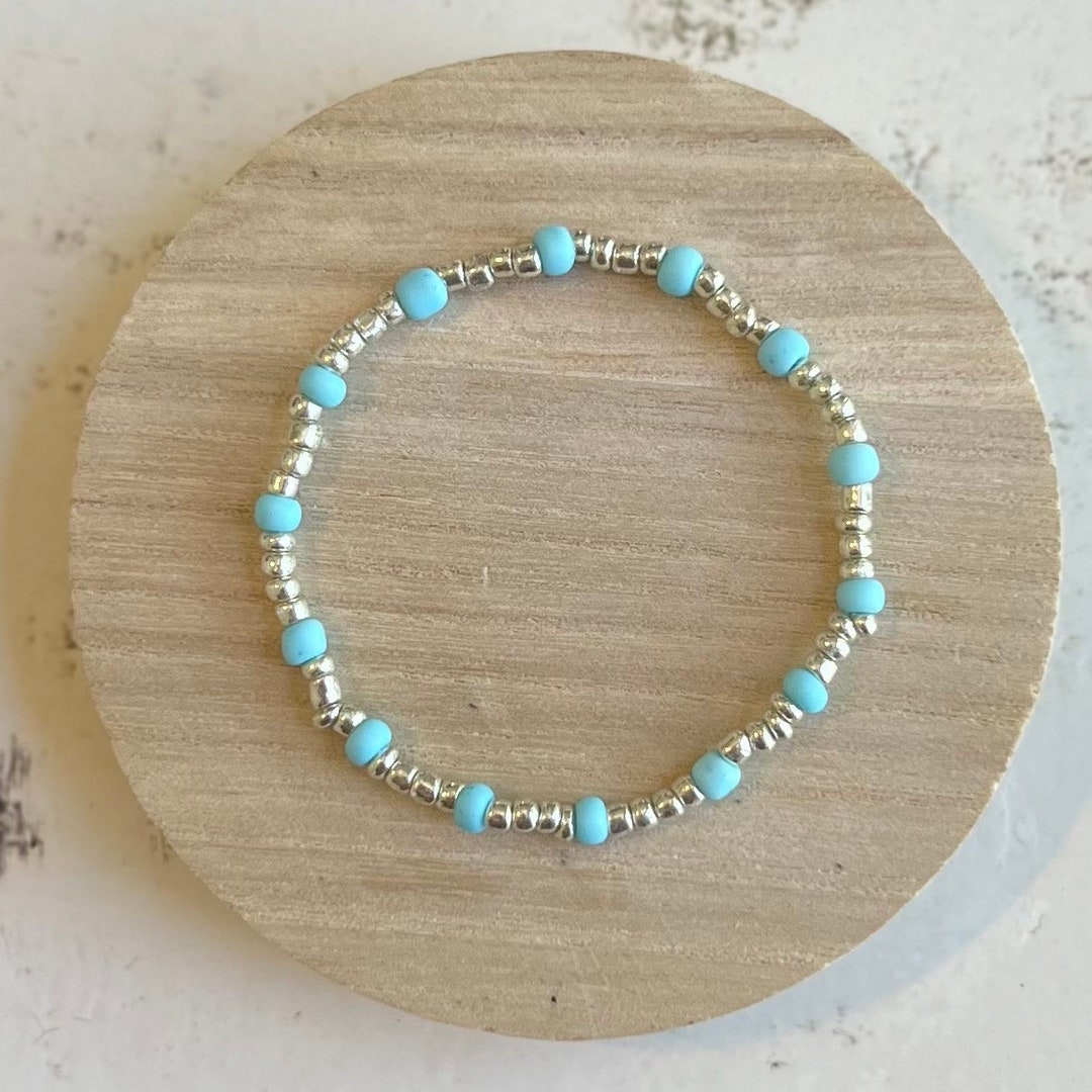 Baby Blues Bracelet Beaded Bracelets Colorful Bracelets Stretchy ...