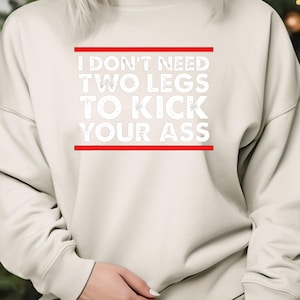 Leg Amputee Shirt Funny Humor Amputation Support Joke Gifts T-shirt ...