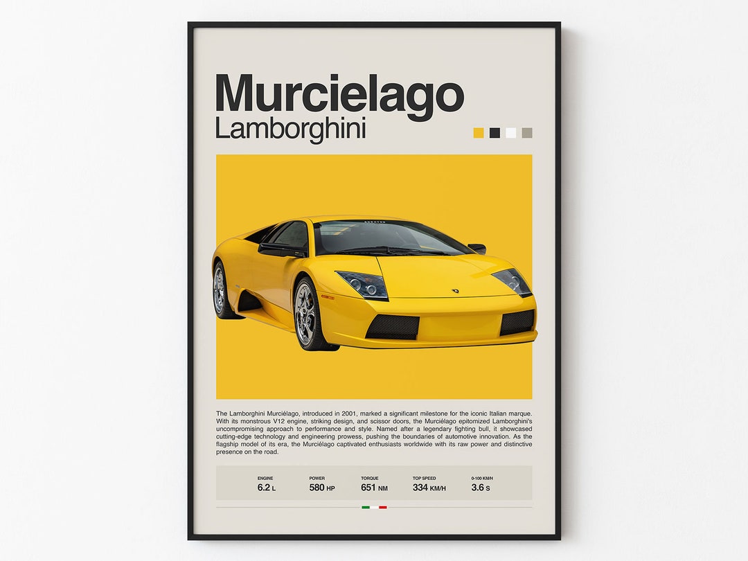 Lamborghini Murcielago Poster, Lamborghini Poster, Car Poster ...