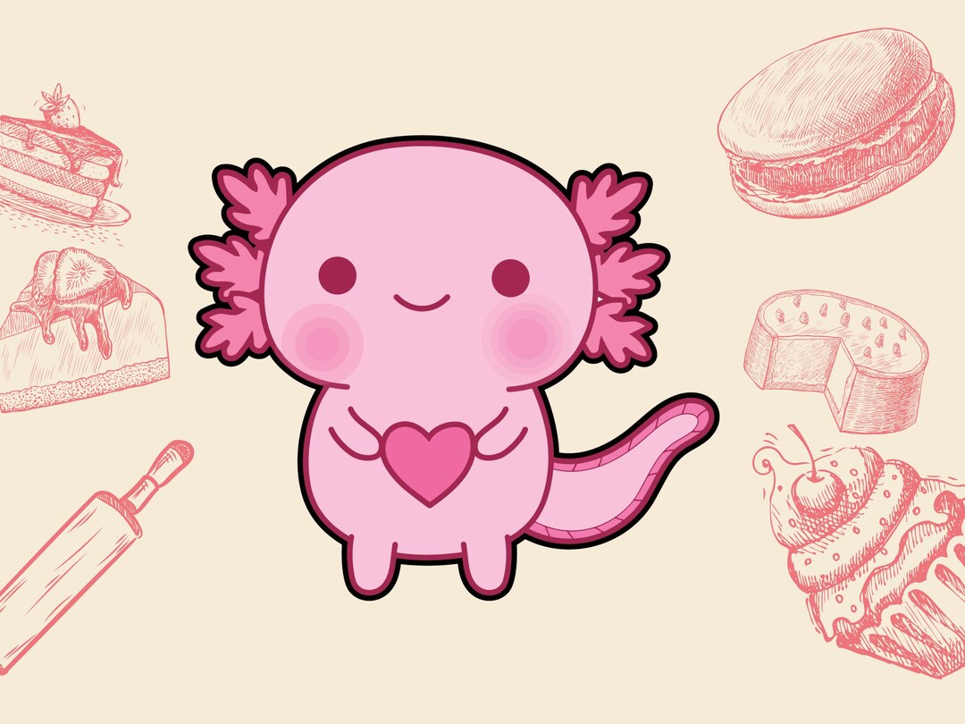 Axolotl With Heart Cookie Cutter - Etsy