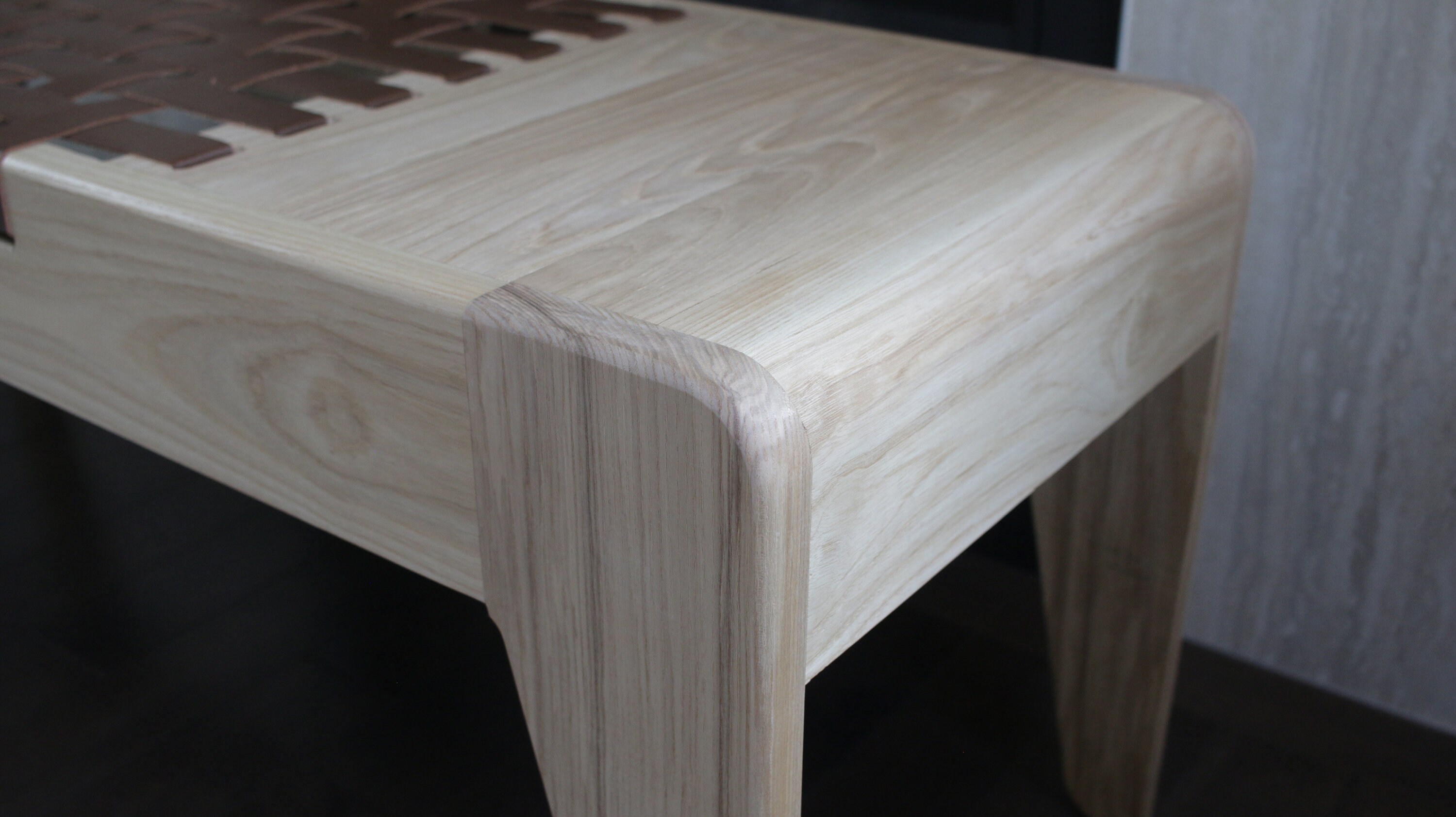 Handcrafted Bench, Leather Benches, Leather Wrapped, Mid-century Modern ...