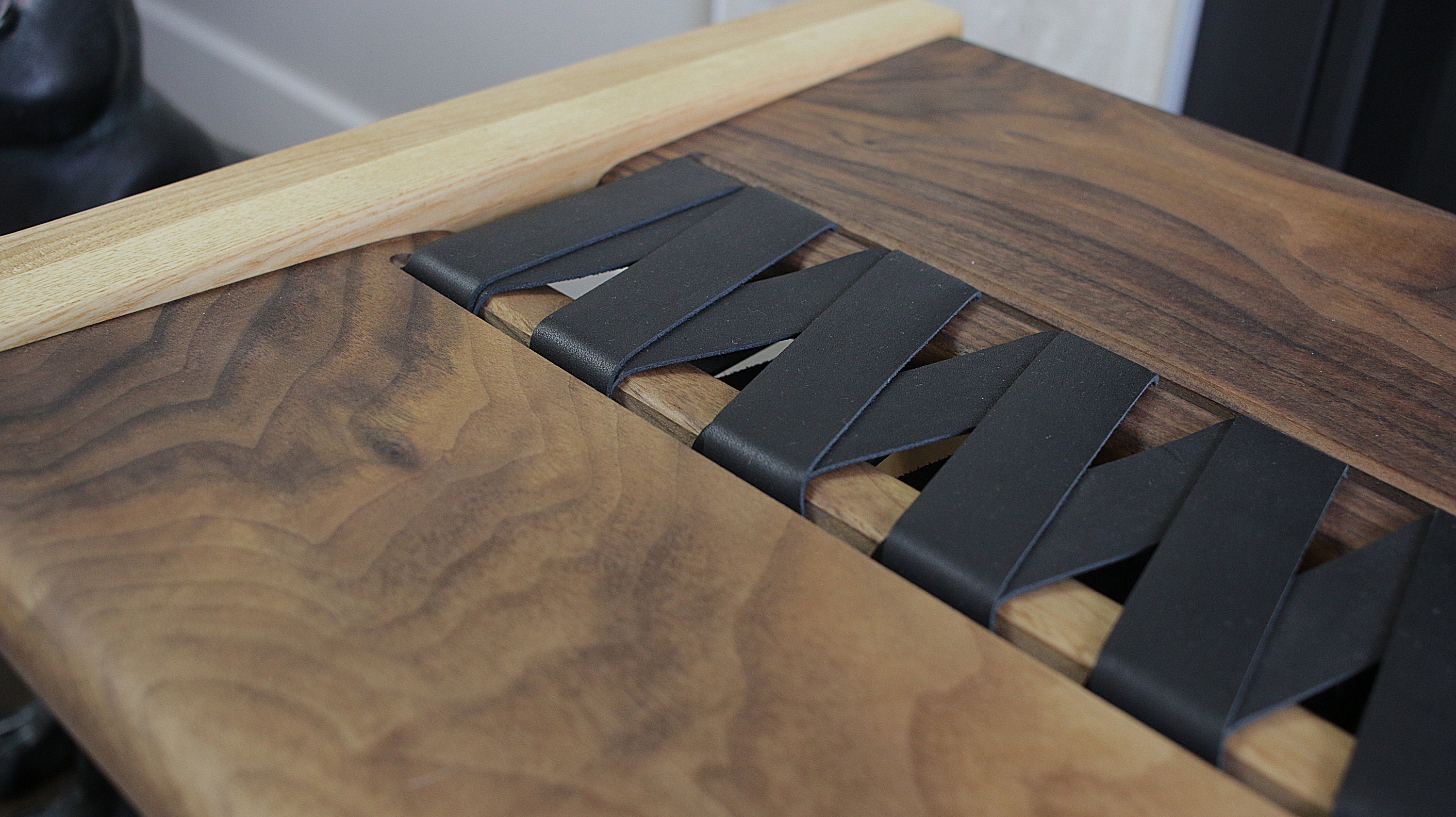 Handcrafted Bench, Leather Benches, Leather Wrapped, Mid-century Modern ...