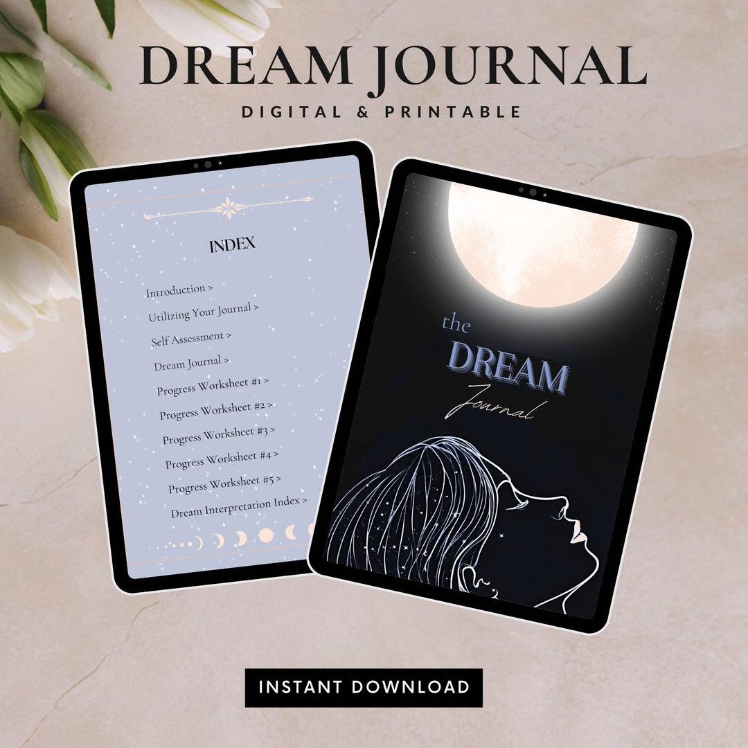 Digital Dream Journal | Printable Notebook | Dream Analysis and ...