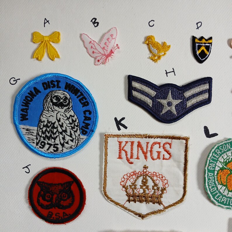 Vintage Sew on Patches: Owl Camp, Kings, Waldo, Military & More - Etsy