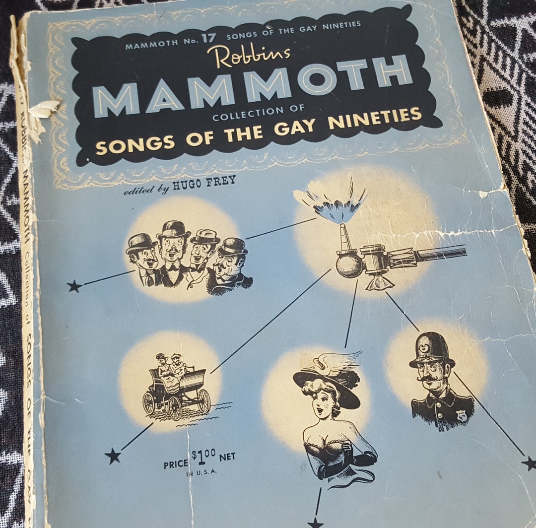 1890s Sheet Music Song Book: Mammoth Songs of the Gay 90s - Etsy