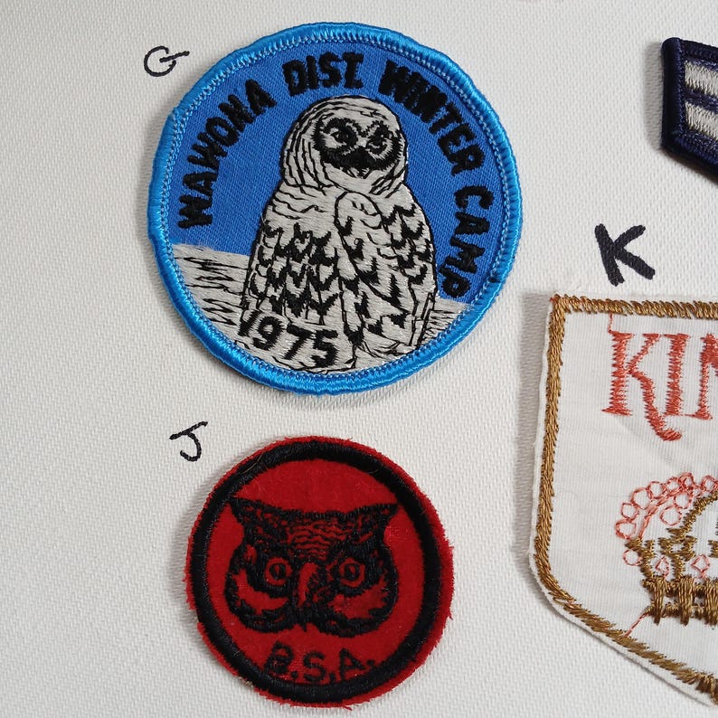 Vintage Sew on Patches: Owl Camp, Kings, Waldo, Military & More - Etsy