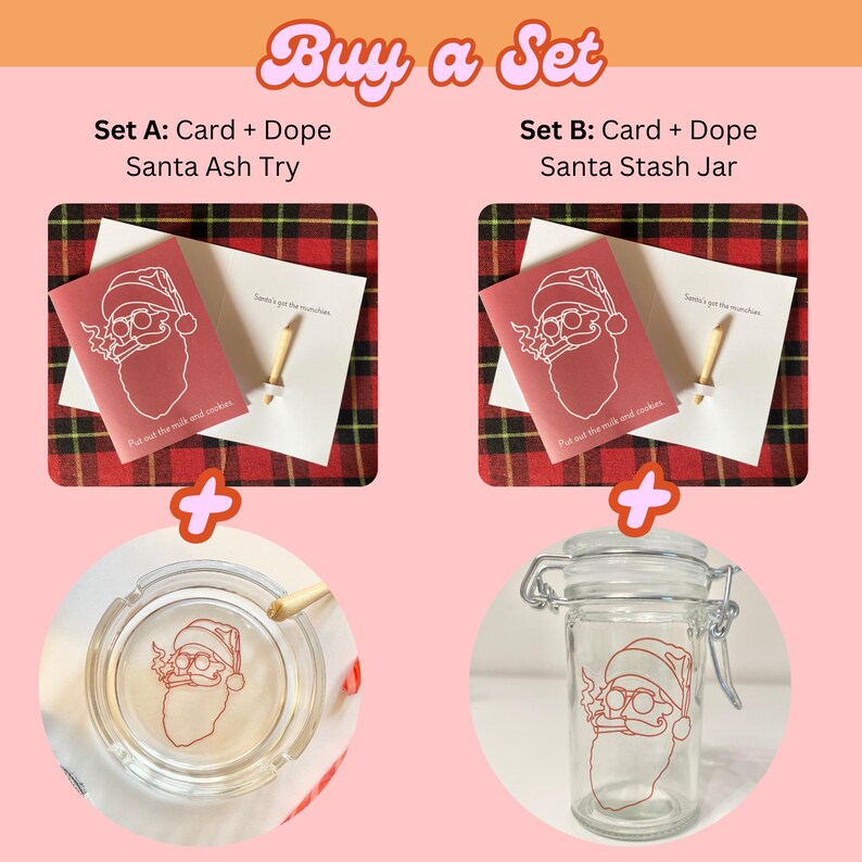 Stoner Christmas Gift Joint Holder Card Stoner Holiday Gift Set for ...