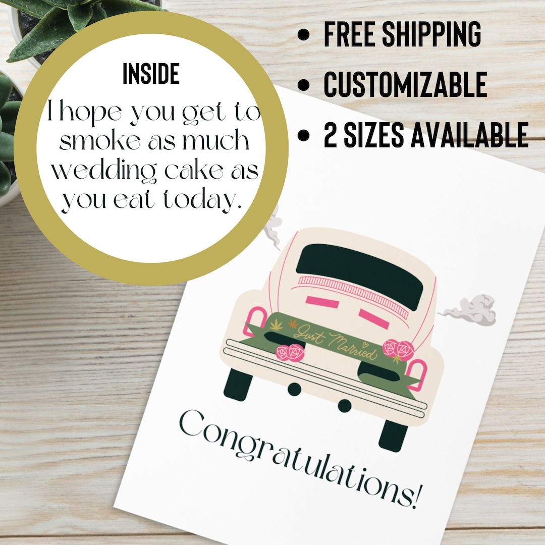 420 Wedding Card for Stoner Wedding Gift for Pothead Wedding Weed ...