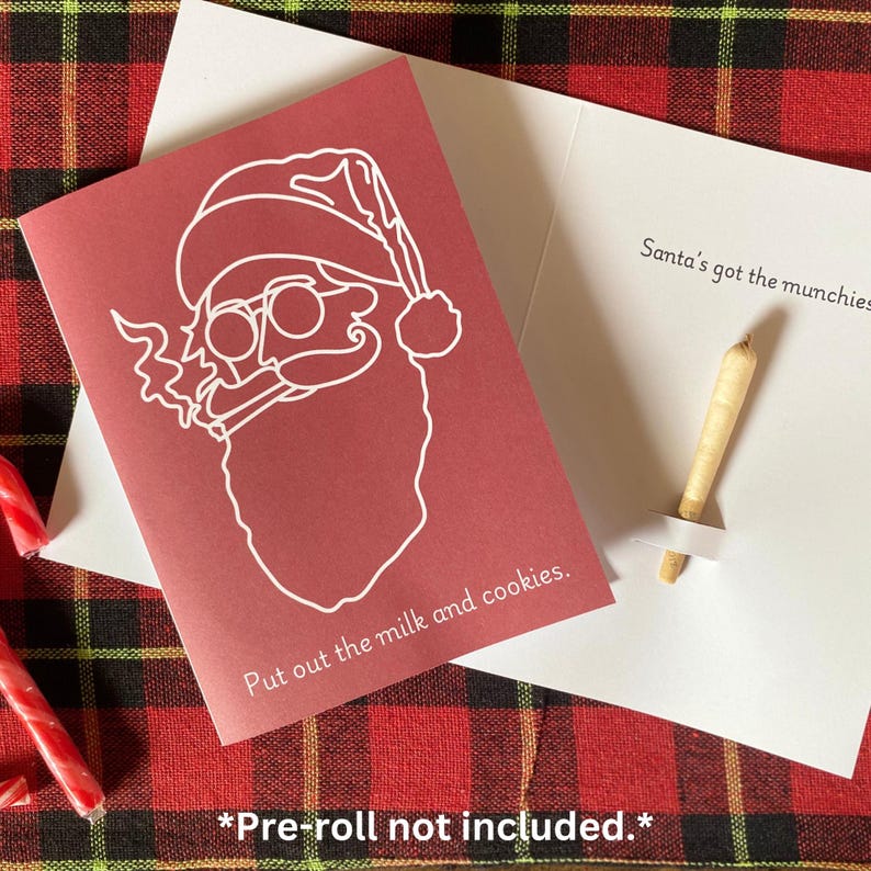 Stoner Christmas Gift Joint Holder Card Stoner Holiday Gift Set for ...
