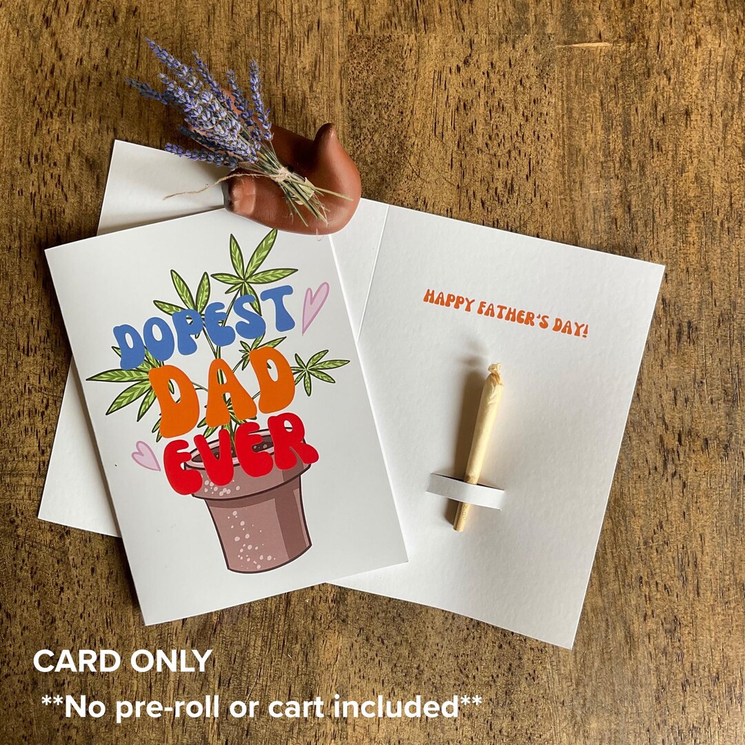 Funny Father's Day Card for Stoner Dad: Joint Holder Gift - Etsy