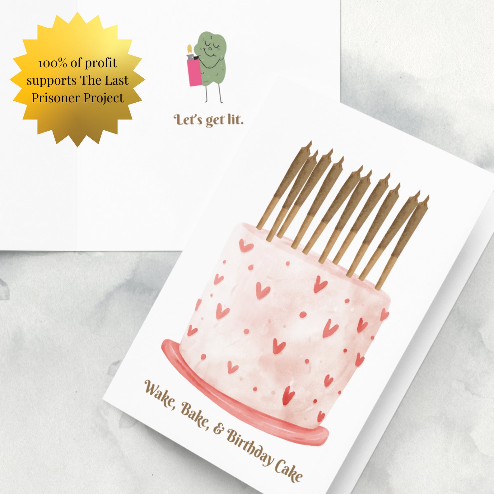 Wake Bake and Birthday Cake Stoner Birthday Card 420 Birthday Card for ...