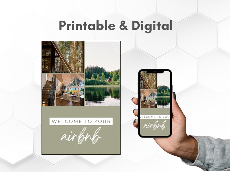 Airbnb Cabin Welcome Book Template: Customizable Canva Guide (digital ...